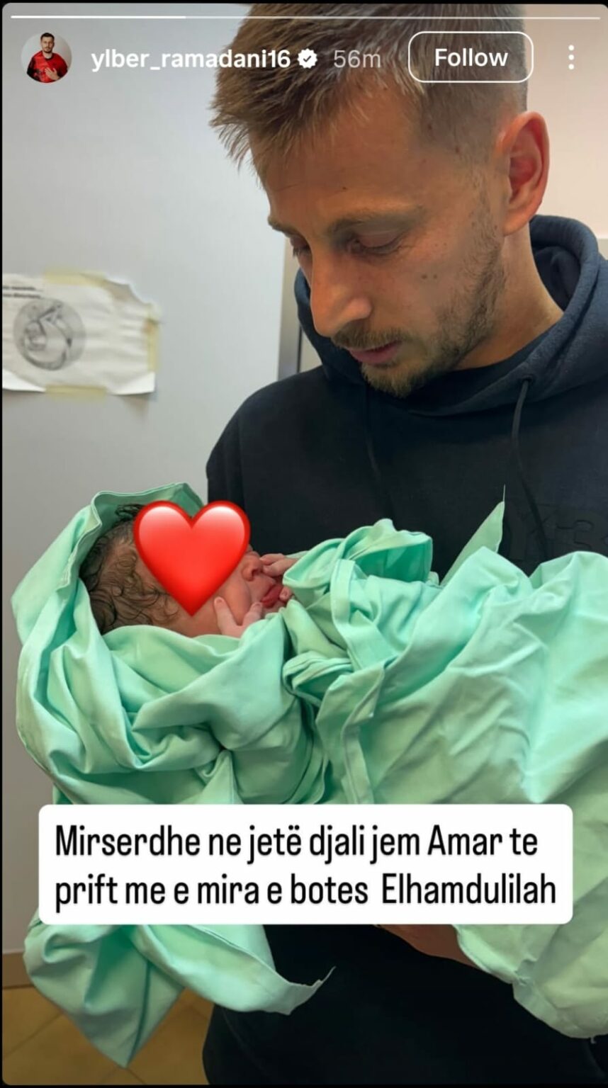 ‘Fjongo blu’ në familjen e Ylber Ramadanit, mesfushori kuqezi jep ...